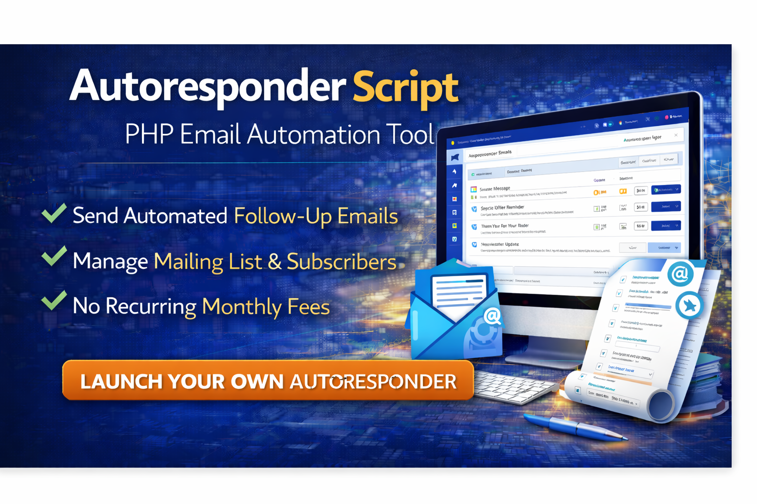 Autoresponder Script – PHP Email Automation Tool | YourFreeWorld