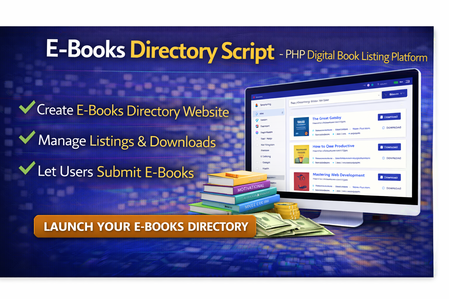 E-Books Directory Script – PHP Digital Book Listing Platform ...