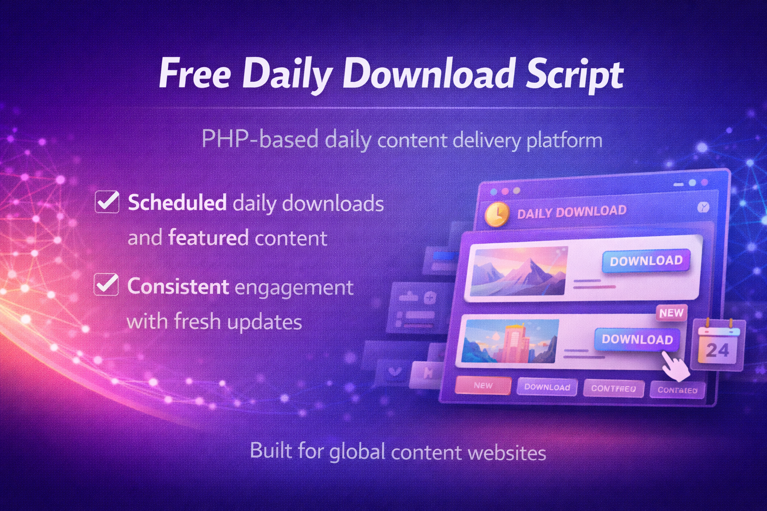 Free Daily Download Script – PHP Daily Content Delivery Platform