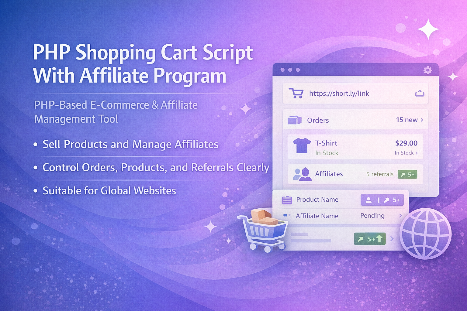 Affiliate Shopping Cart Script – PHP E-Commerce with Affiliate Program